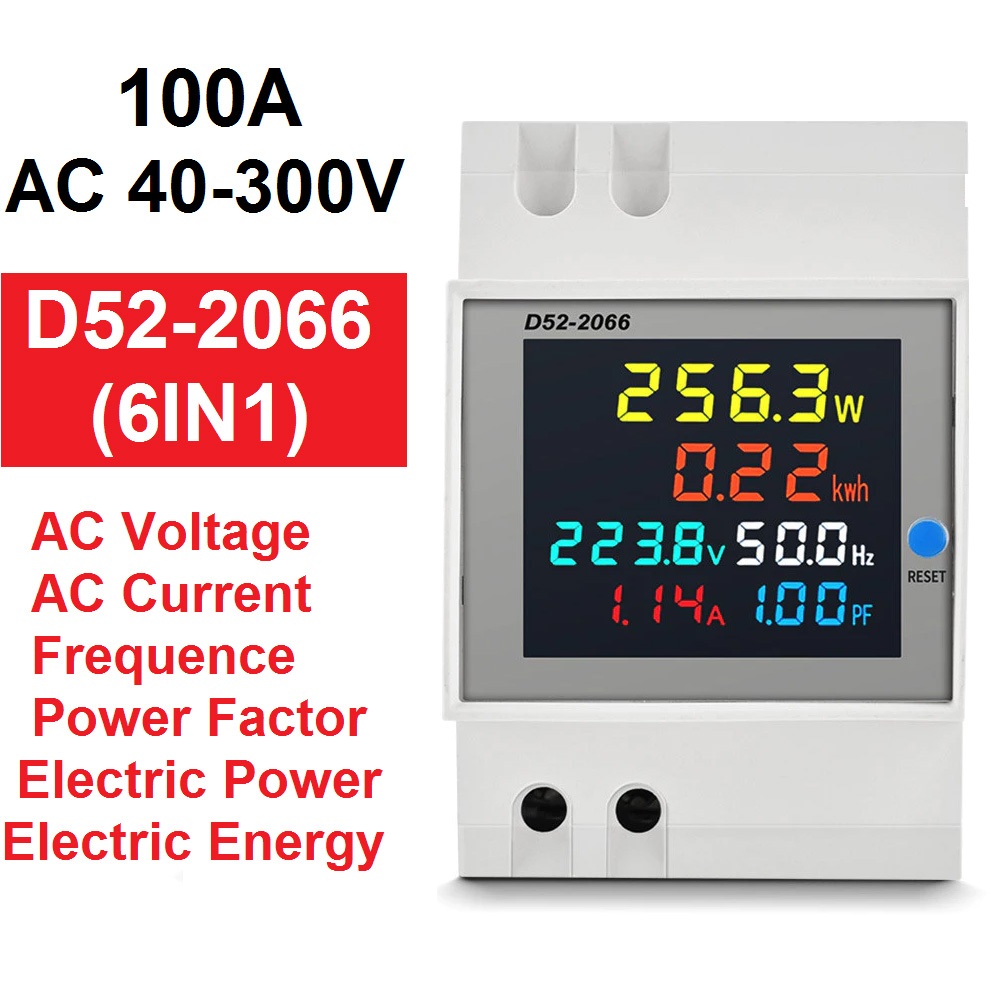 Jual D52-2066 Meteran Listrik Digital Display Din Rail Single Phase ...