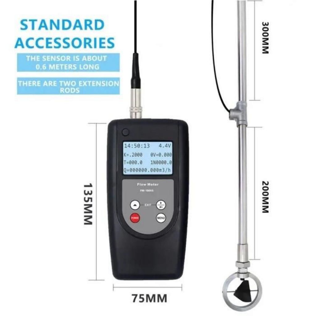 Jual Water Flow Meter Current Open Channel FM-100V5 Liquid Irigasi ...