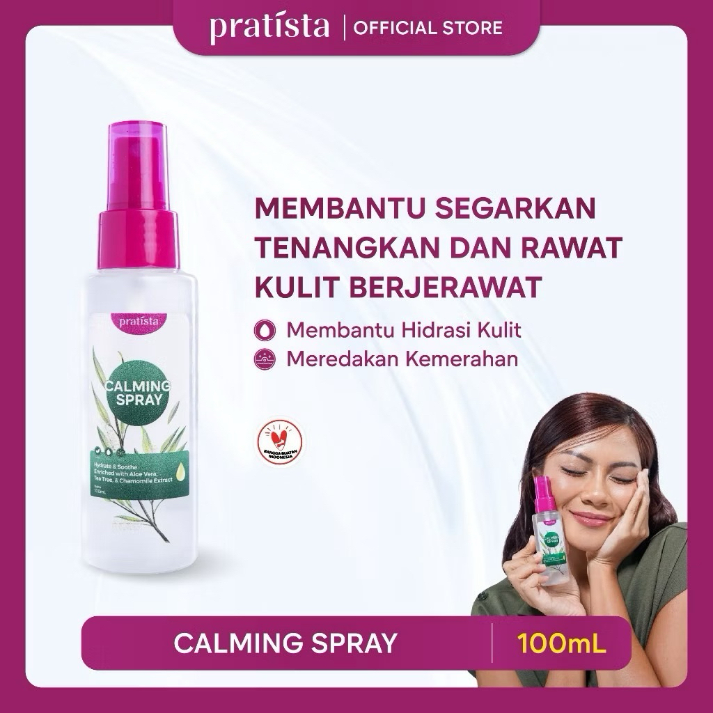 Jual PRATISTA CALMING SPRAY 100ML | PRATISTA FACE MIST | MOODY BEAUTY ...