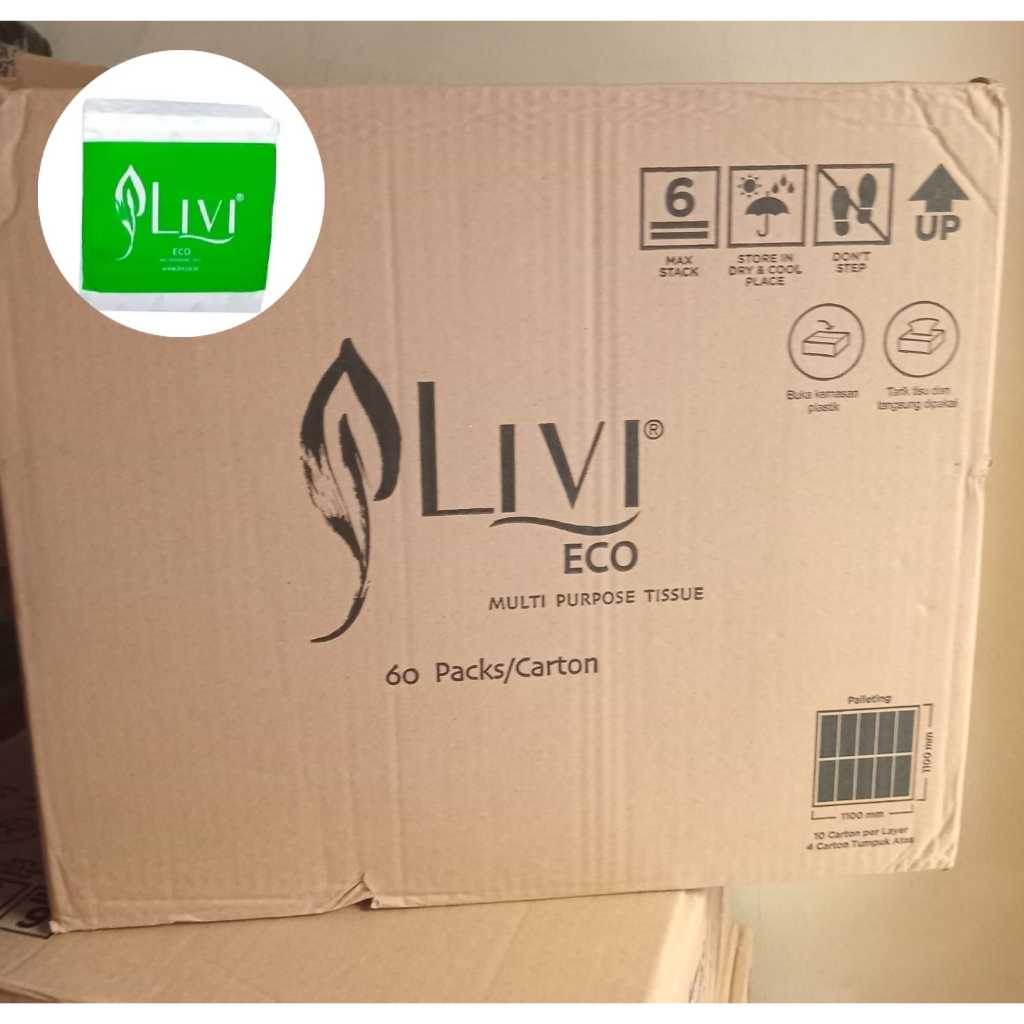 Jual Livi Eco Multipurpose Tissue 150 sheet (1karton isi 60pcs ...