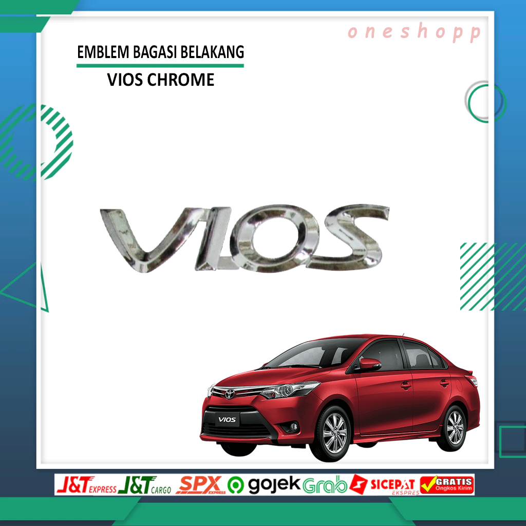 Jual EMBLEM BAGASI TULISAN MOBIL VIOS CHROME | Shopee Indonesia