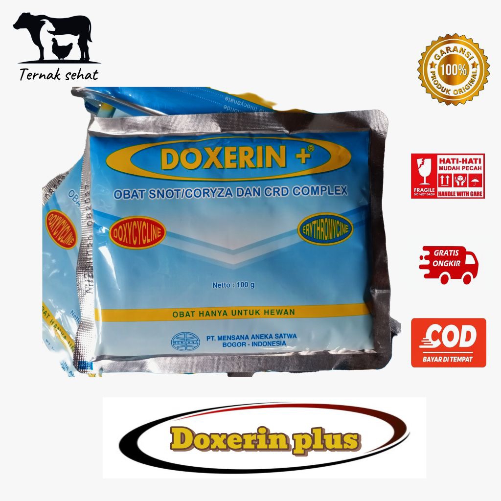 Jual DOXERIN PLUS 100GRAM OBAT AYAM SNOT / CORYZA DAN CRD COMPLEX ...