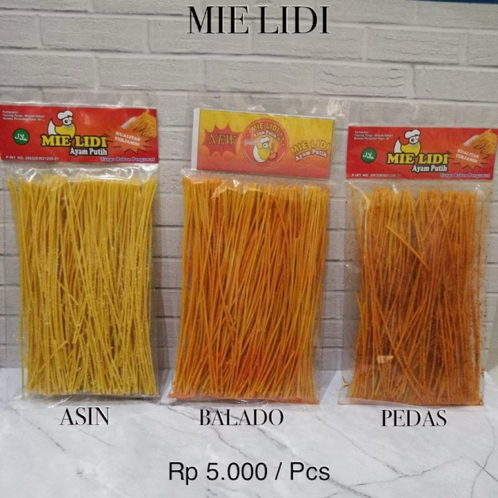 Jual MIE LIDI 75gr (PEDAS / ASIN / BALADO) | Shopee Indonesia
