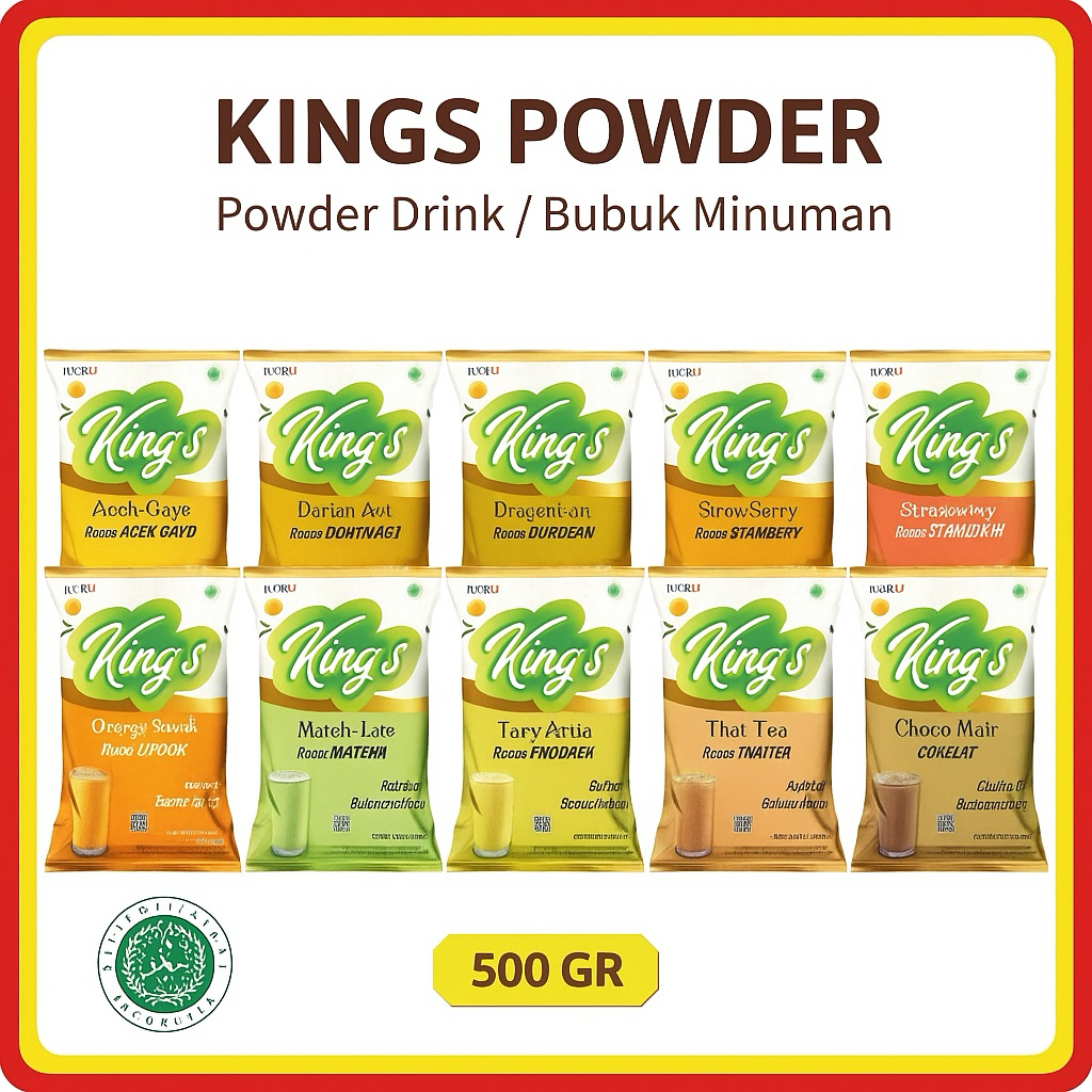 Jual KINGS POWDER DRINK 500 GR - Bubuk Minuman Coklat Matcha Green Thai ...