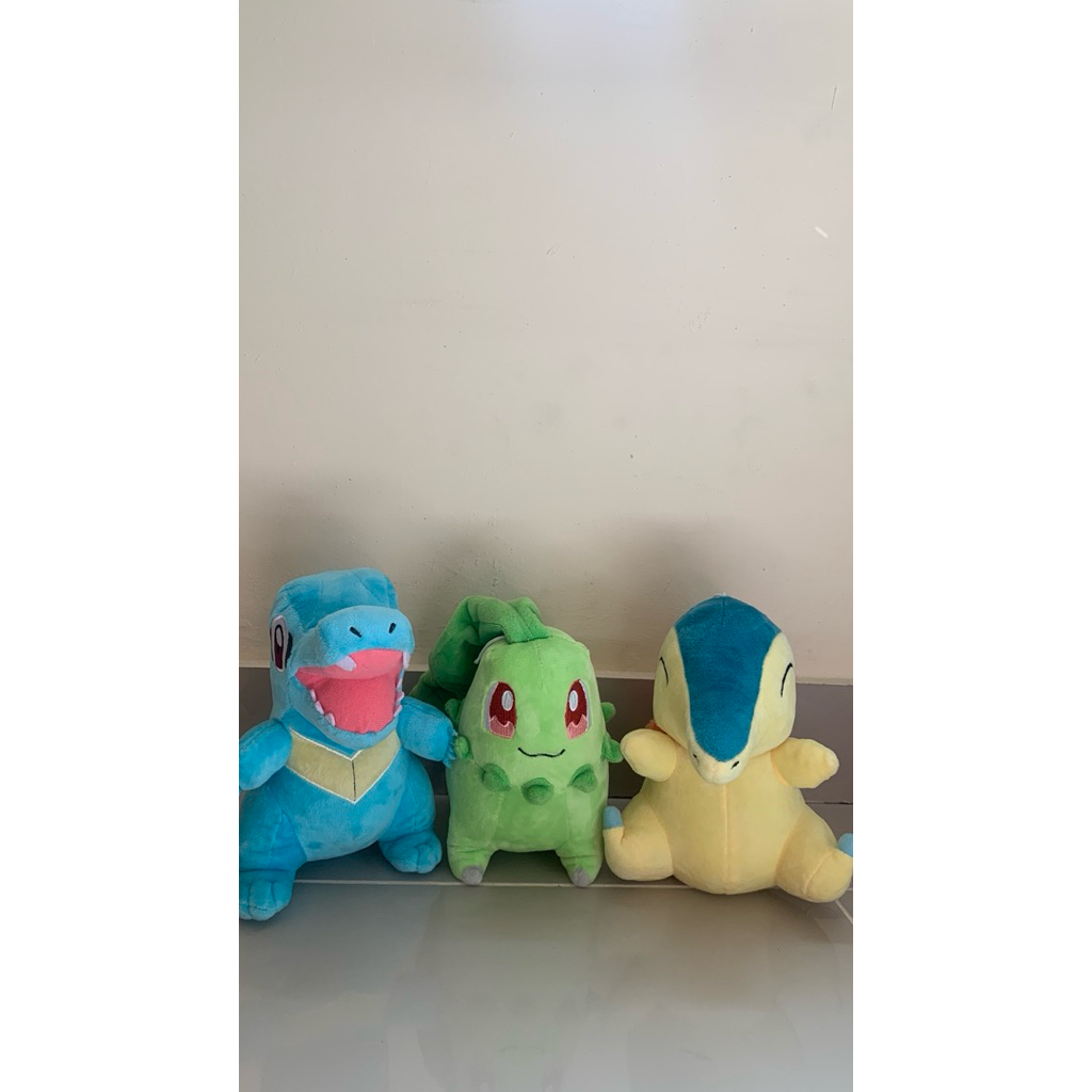 Jual Trio Starter Gen 2 Pokemon Totodile Cindaquil Chikorita Sepaket ...