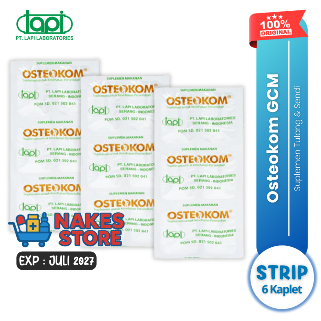 Jual OFFICIAL STORE - Osteokom GCM Strip 6 Tablet Triple Action ...