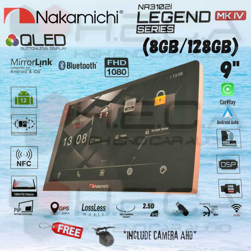 Jual Nakamichi LEGEND MK-IV NFC 8/128 GB 9" Inch MK4 Android NA-3102i ...