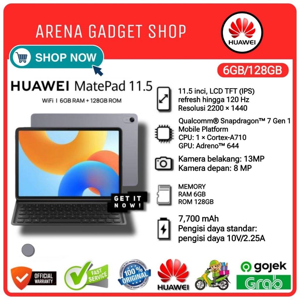 Jual HUAWEI MatePad 11.5 inch Tablet Ram 6/128GB | PC-level WPS Office ...