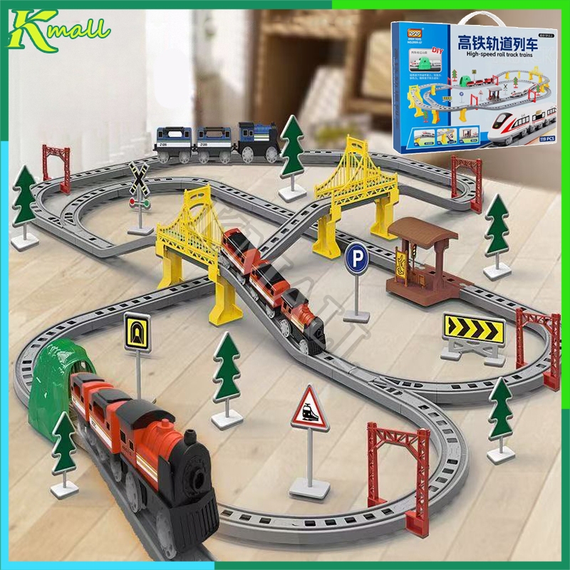 Jual Diy Rel Perakitan Edukatif Toys Set Kereta Api Listrik Besar