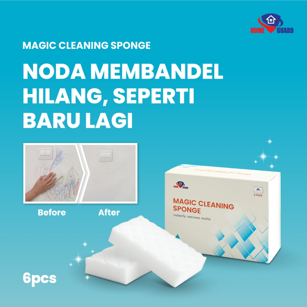 Jual HOME GUARD MAGIC CLEANING SPONGE / Spons Ajaib / Spons Serbaguna ...