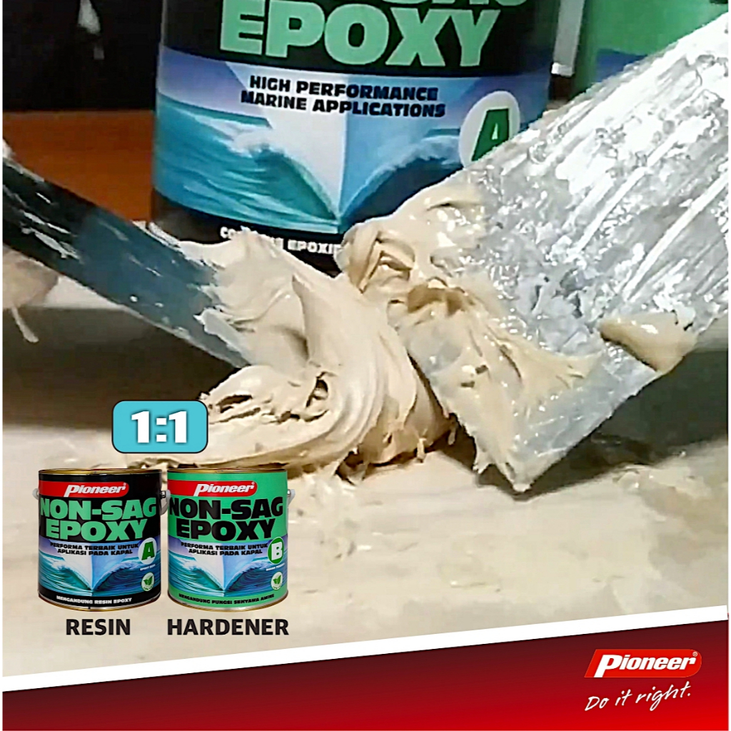 Jual PIONEER - Non Sag Epoxy Quart Lem Epoxy 2 Komponen Pasta | Shopee ...