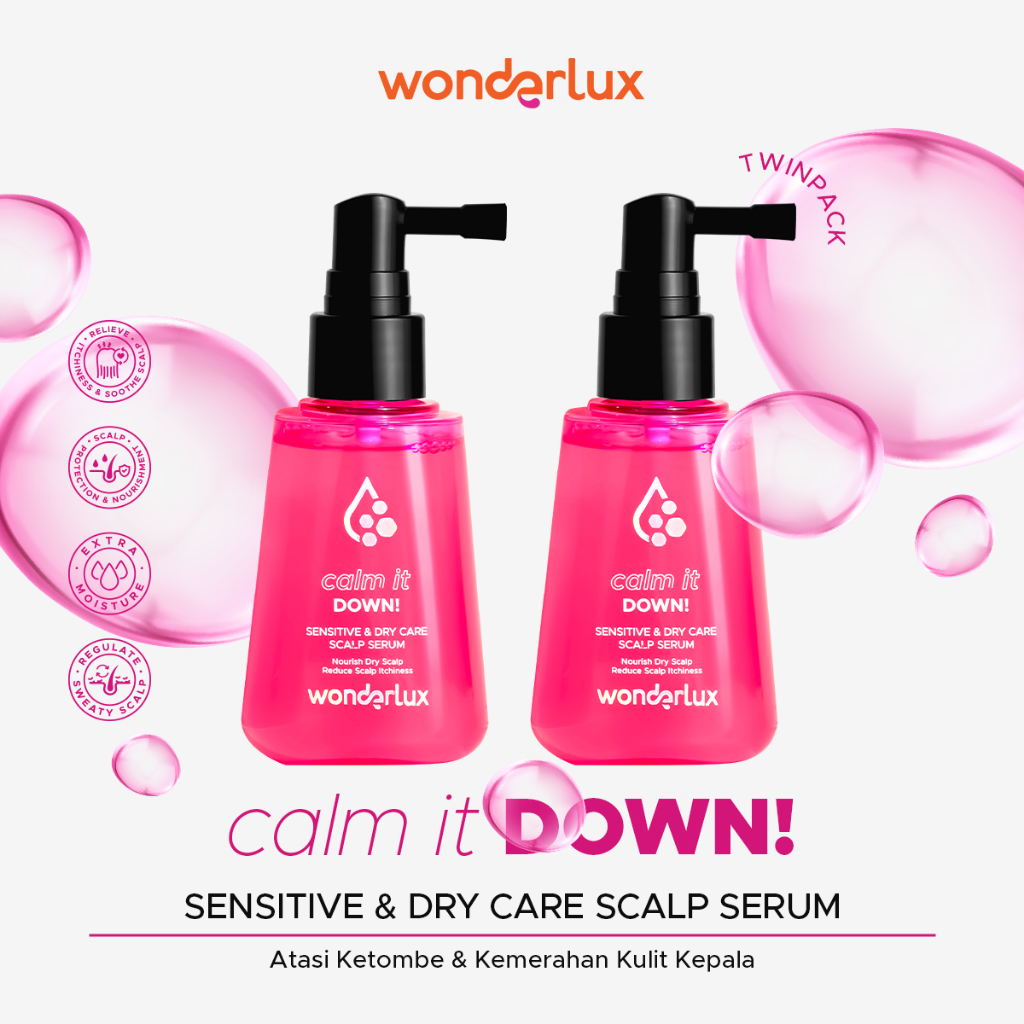 Jual [Twin Pack] Wonderlux Calm It Down! Hair Serum [2x75ml] | Shopee ...