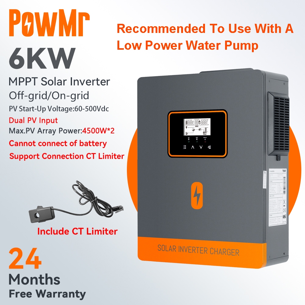Jual PowMr 6KW Inverter Tenaga Surya untuk Pompa Air Masukan 500Vdc PV ...