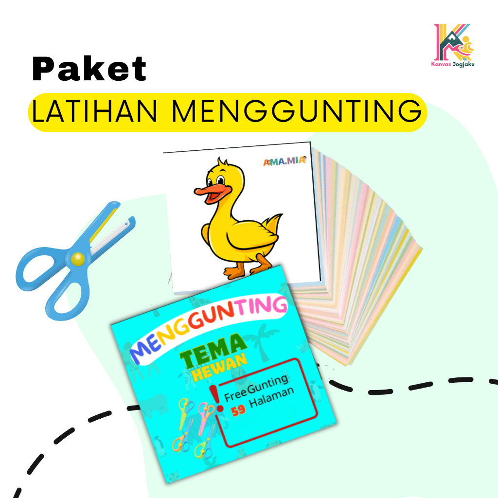 Jual Mainan Edukasi Gunting Kertas Hewan Anak 59 Lembar Pola Belajar ...