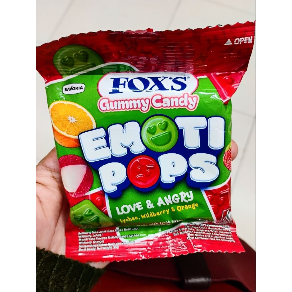 Jual Fox's Gummy Candy Emoti Pops Love&Angry/Happy&Sad 35Gr | Shopee ...