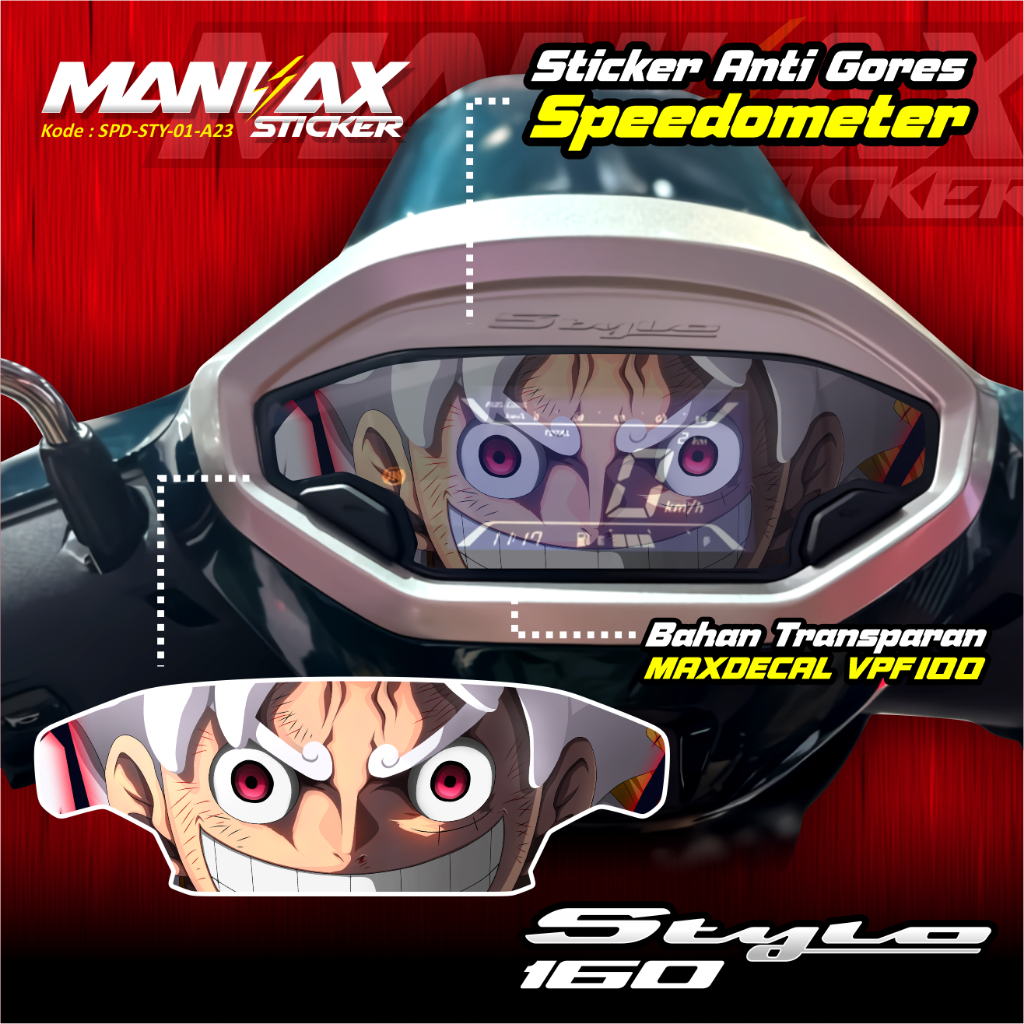 Jual Stiker Speedo Honda STYLO Anime One Piece Karakter Luffy Zoro Nami ...