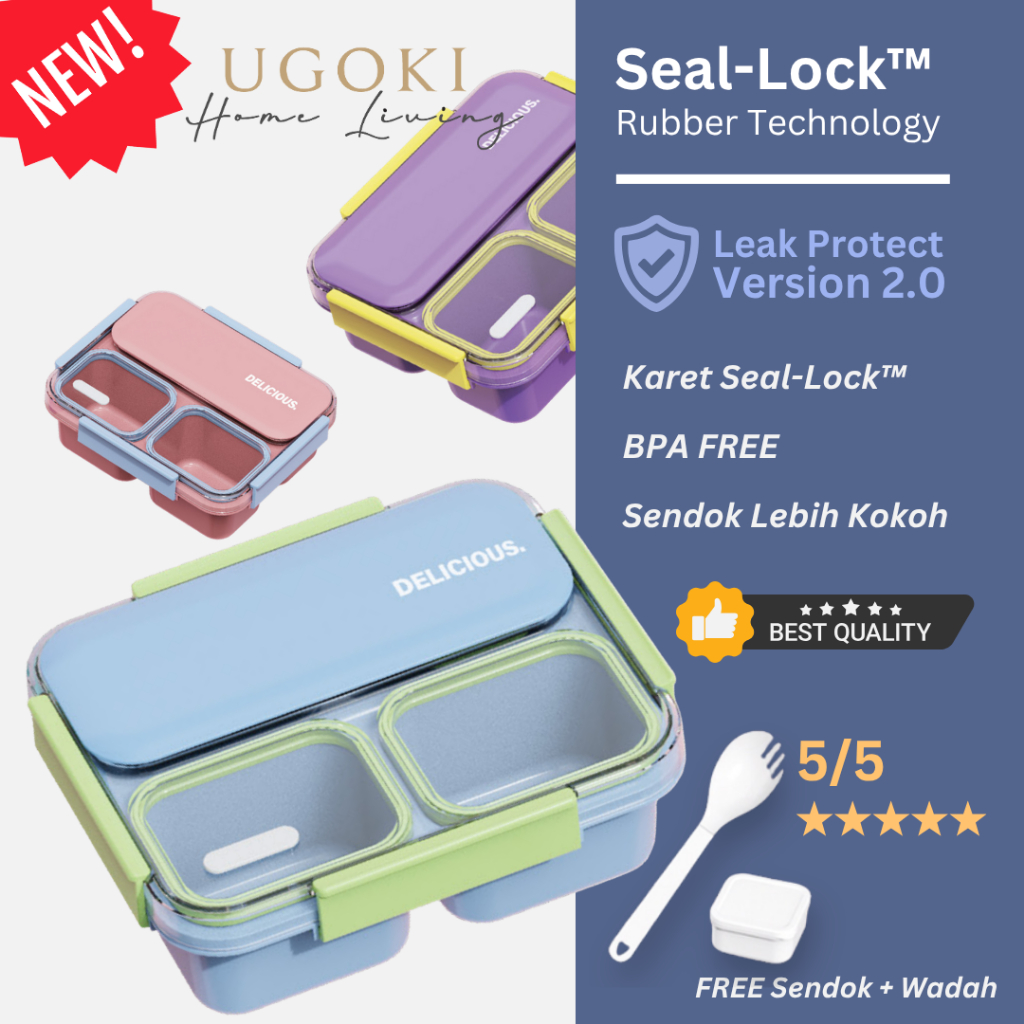 Jual UGOKI - GETA Penyimpanan Bekal BPA FREE Tempat Cemilan Minimalis ...