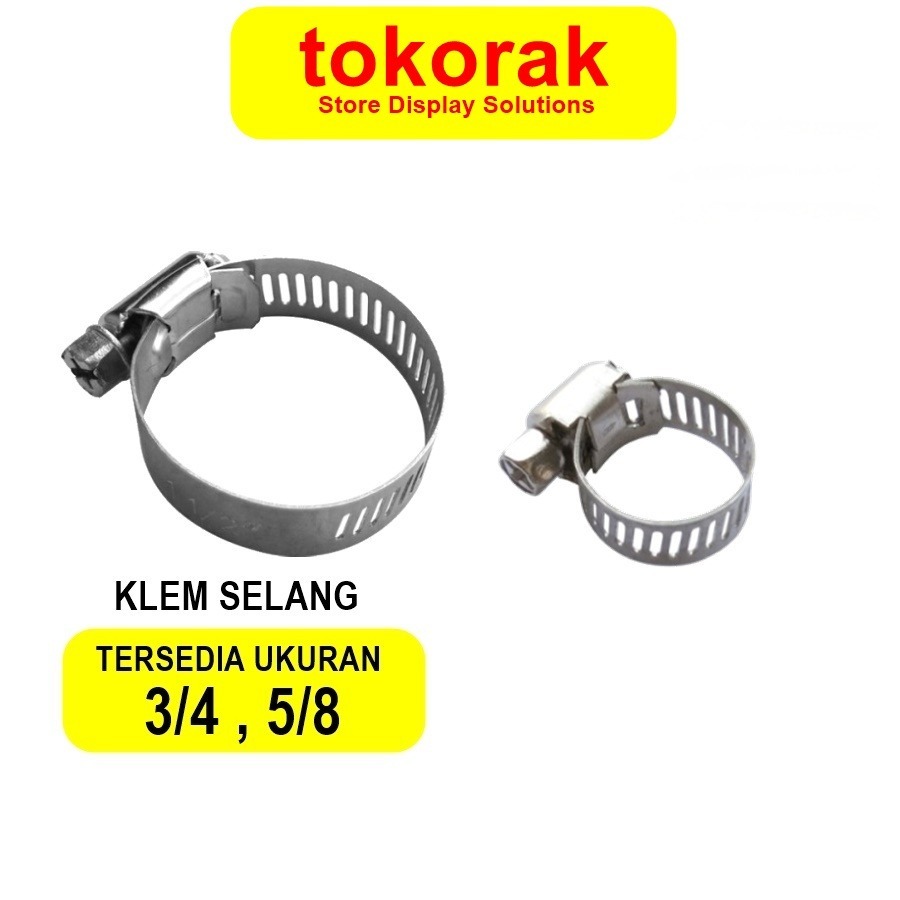 Jual KLEM SELANG STAINLESS 5/8 3/4 INCH HOCE CLAMP KLEM RING KLEM PIPA ...