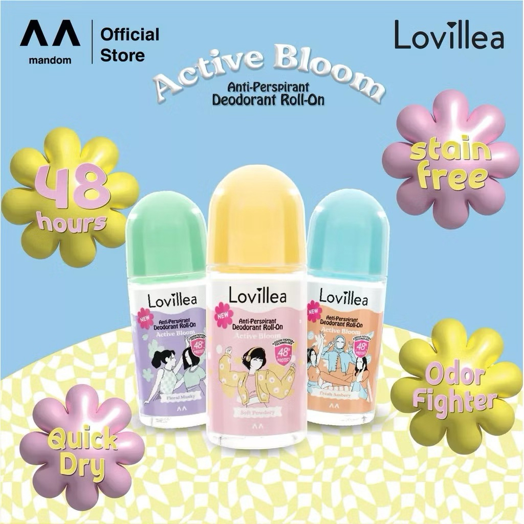 Jual Lovillea Active Bloom Antiperspirant Deodorant Roll On 50ml ...