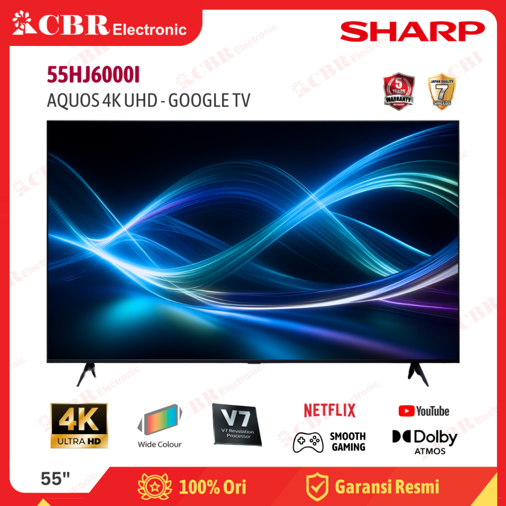 Jual TV SHARP 55 Inch LED 55HJ6000I (4K UHD – Google TV) | Shopee Indonesia