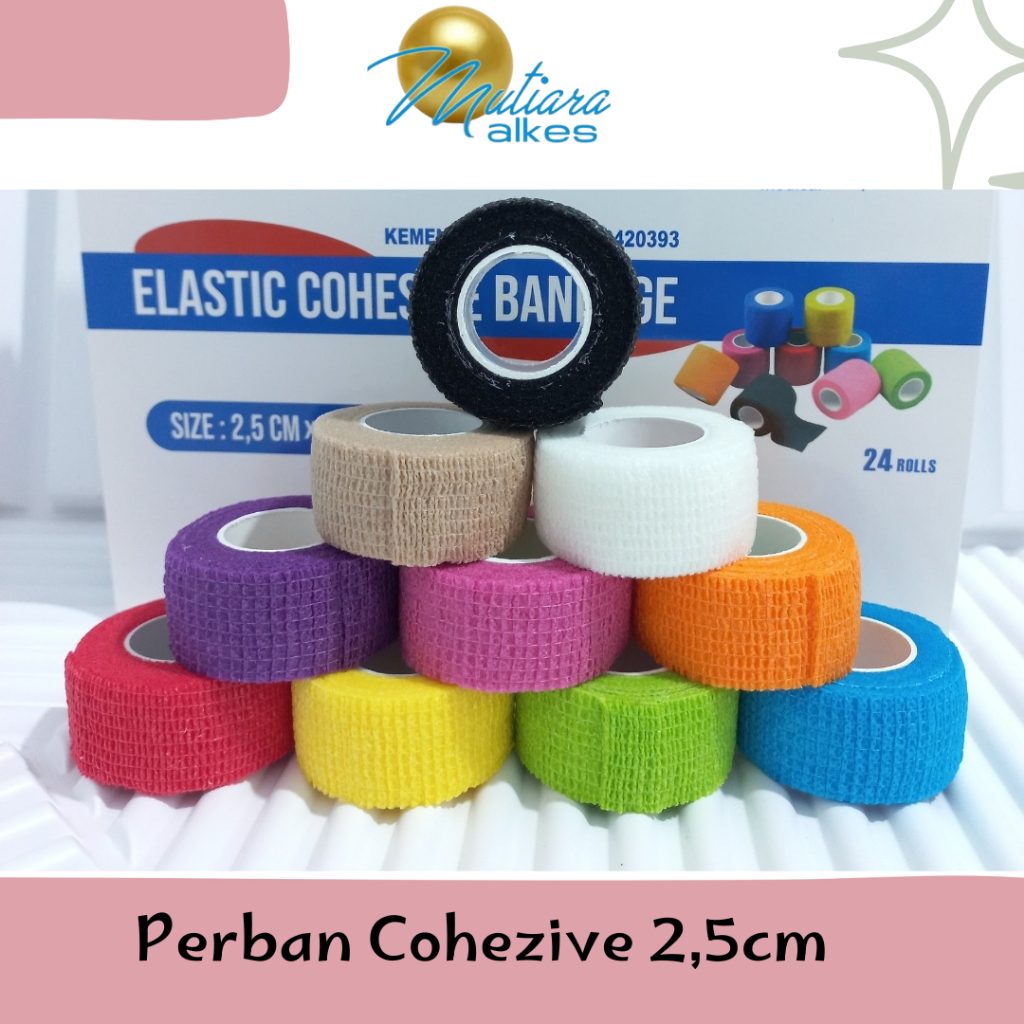 Jual Mutiara Alkes - Onehealth Elastic Cohesive Bandage 2.5cm x 4.5m ...
