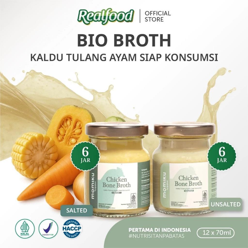 Jual Realfood Momiku Bio Broth Chicken Bone Broth Salted Rasa Soto dan ...