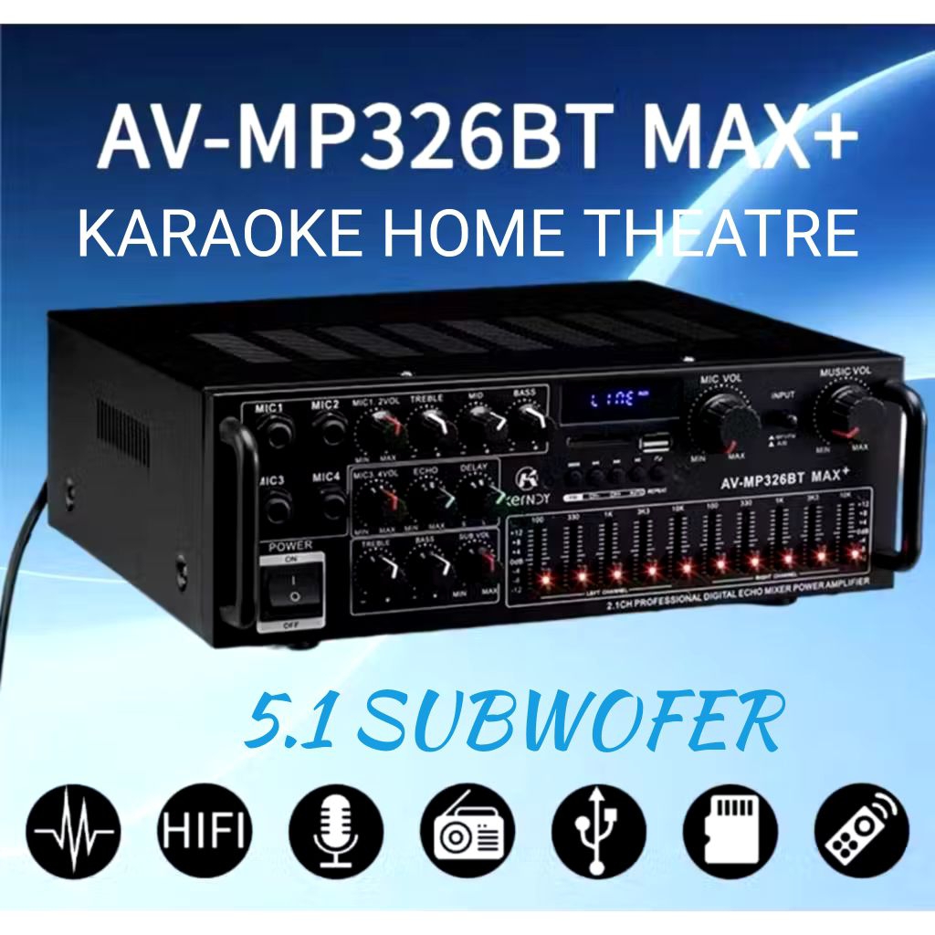Jual AMPLIFIER AV-MP326BT PRO MAX STEREO HOME THEATRE 5.1 SUBWOFER ...