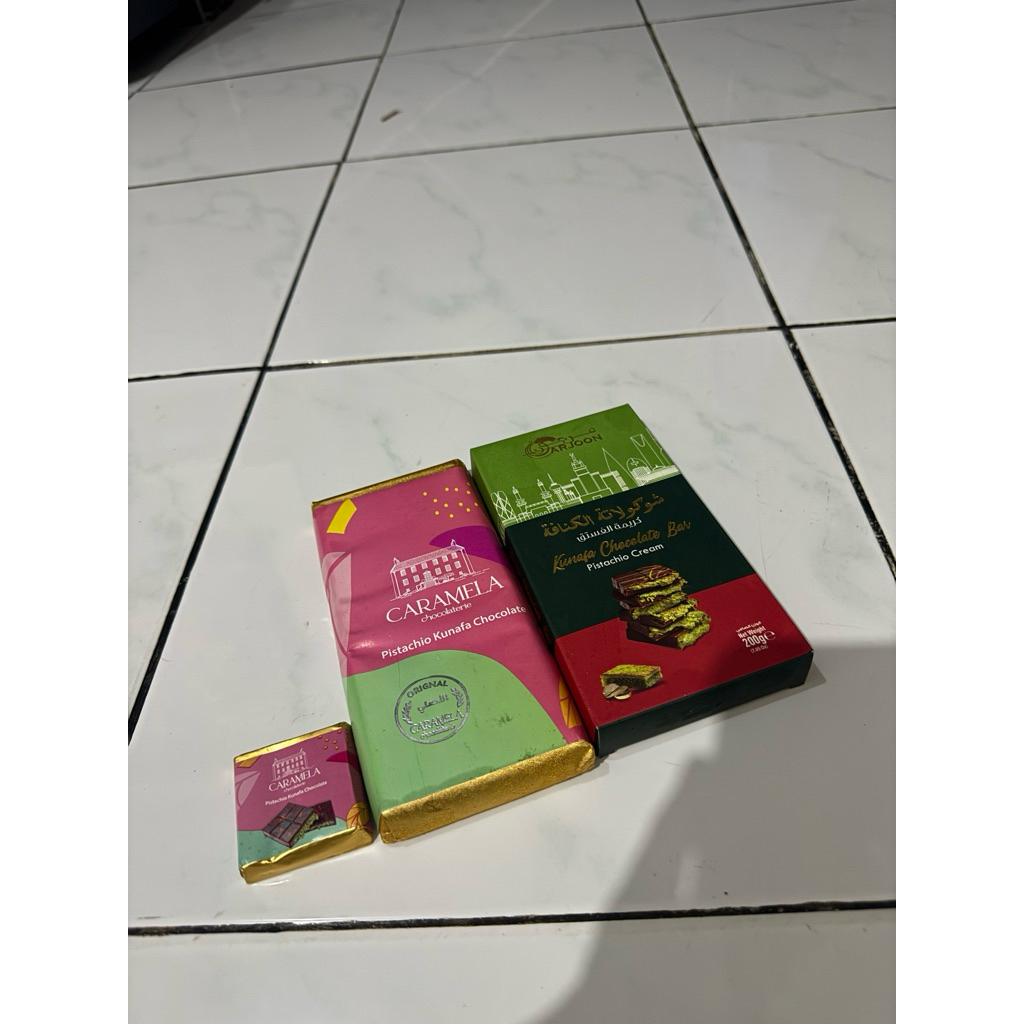 Jual Coklat Dubai Caramela besar dan Kunafa Arjoon Chocolate Original ...
