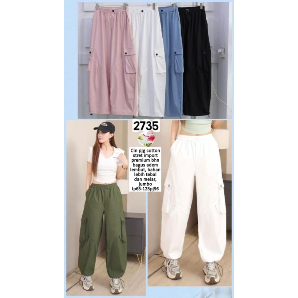 Jual MS 2735 Cln pjg cotton stret premium jumbo | Shopee Indonesia