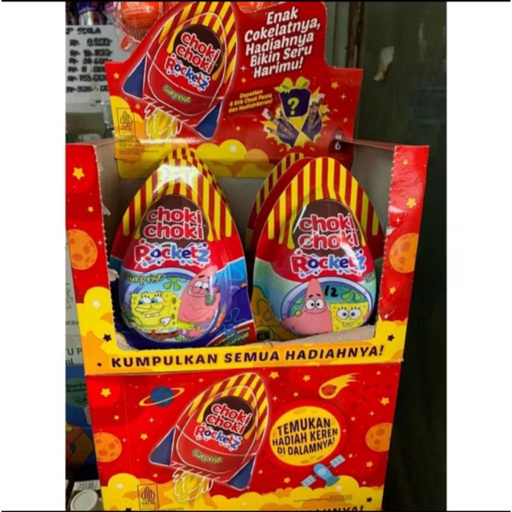 Jual Choki-Choki Rocketz Edisi Spongebob 24g 1 Box Isi 6 Pcs | Shopee ...