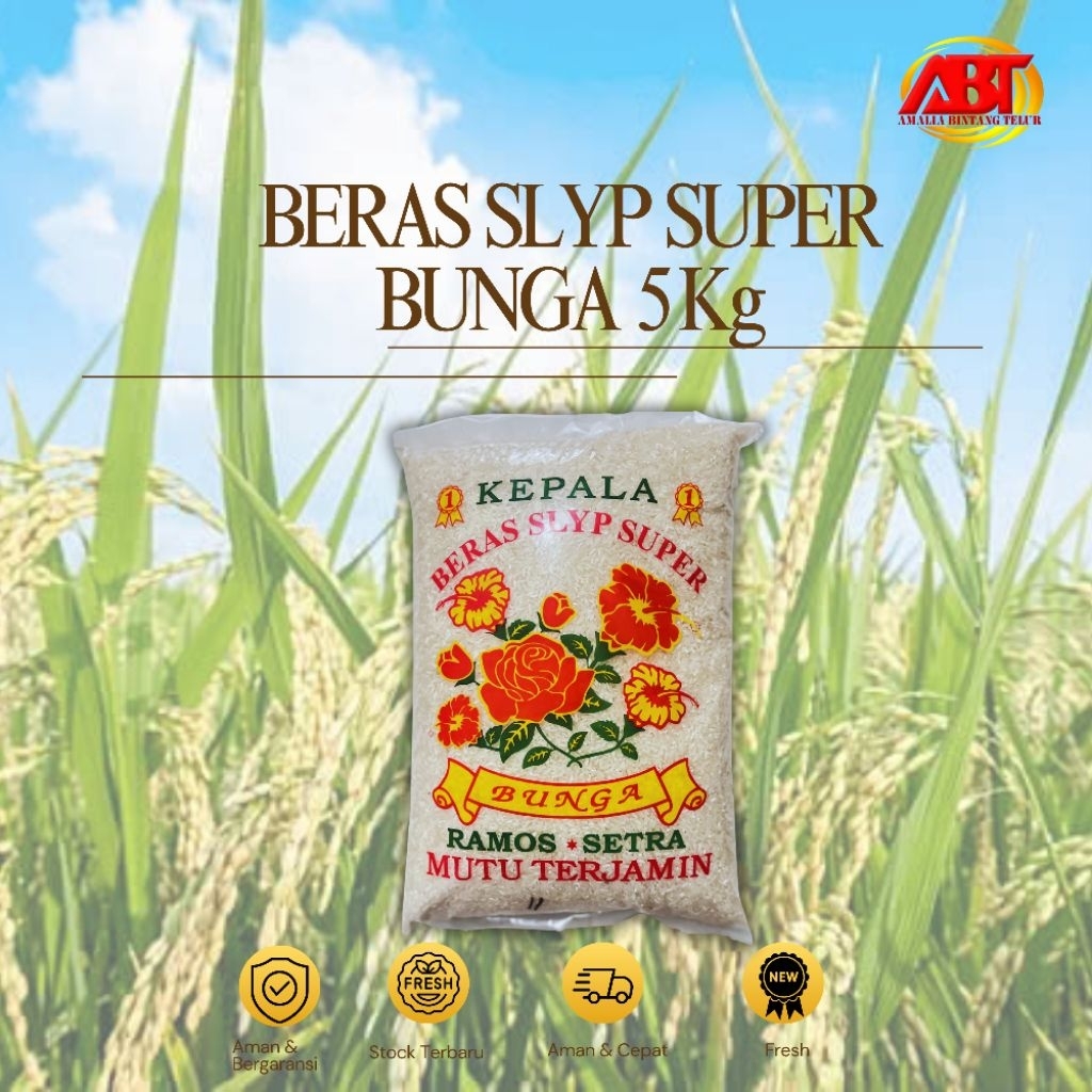 Jual ABT - 5kg Beras Pulen Cap Bunga Enak, Bersih, dan Putih (FRESH ...