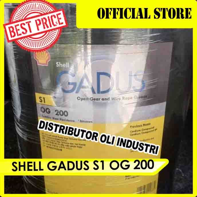 Jual SHELL GADUS S1 OG 200 (Open Gear Grease - 180 KG ) | Shopee Indonesia
