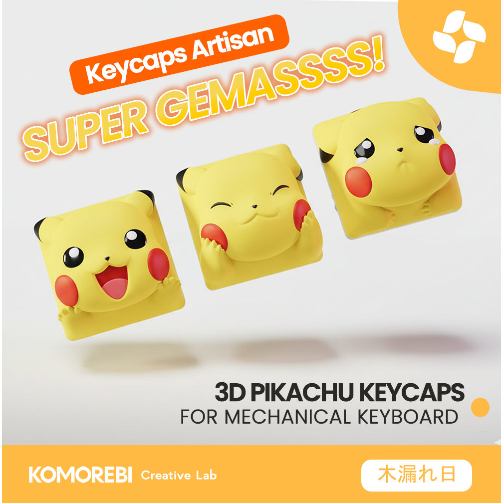 Jual Keycaps Pikachu 3D / Aksesoris Keyboard Mechanical / Keycap ...