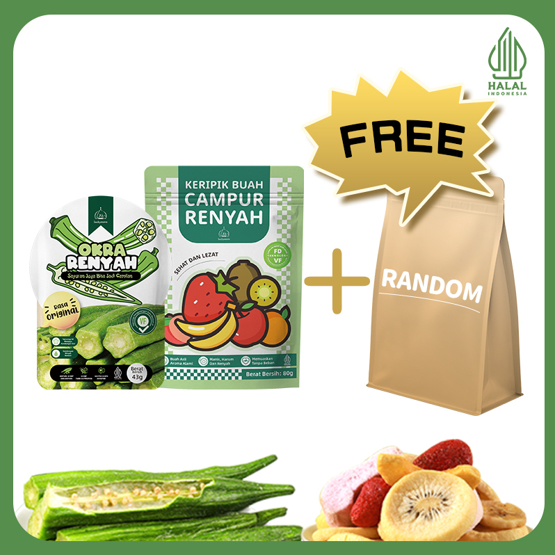 Jual [PROMO SPECIAL LUCKYMORE BUY 2 GET 3] Okra Renyah + Keripik Buah ...