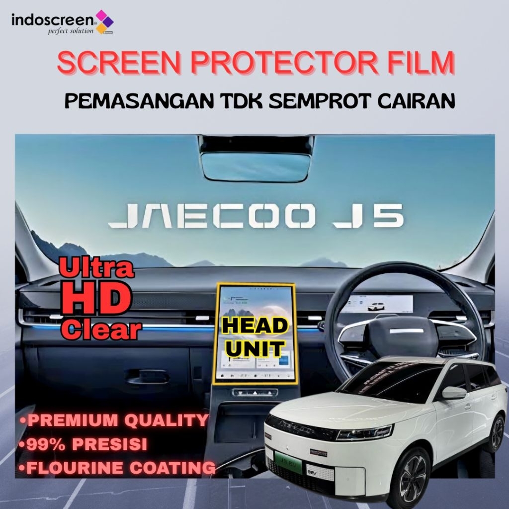 Jual JAECOO J5 EV - Premium Screen Protector Anti Gores Layar Head Unit ...
