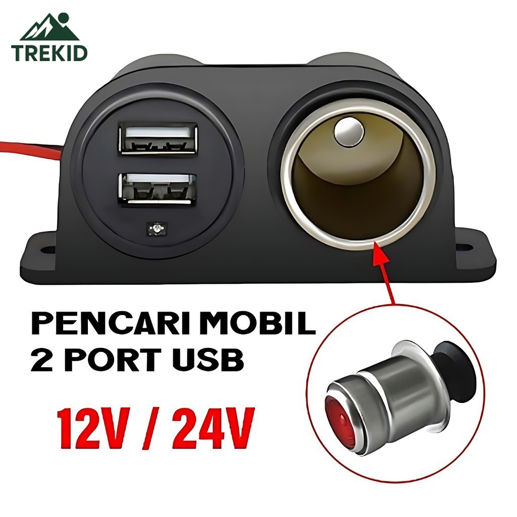 Jual Car Charger Mobil 3.1A – Adapter Colokan Mobil 2 Port USB dengan ...