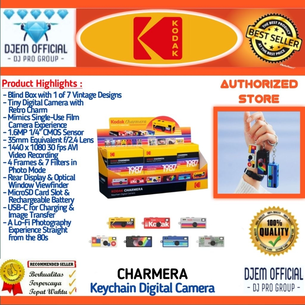Jual KODAK Charmera keychain Toys Mini Digital Camera Vintage Random ...