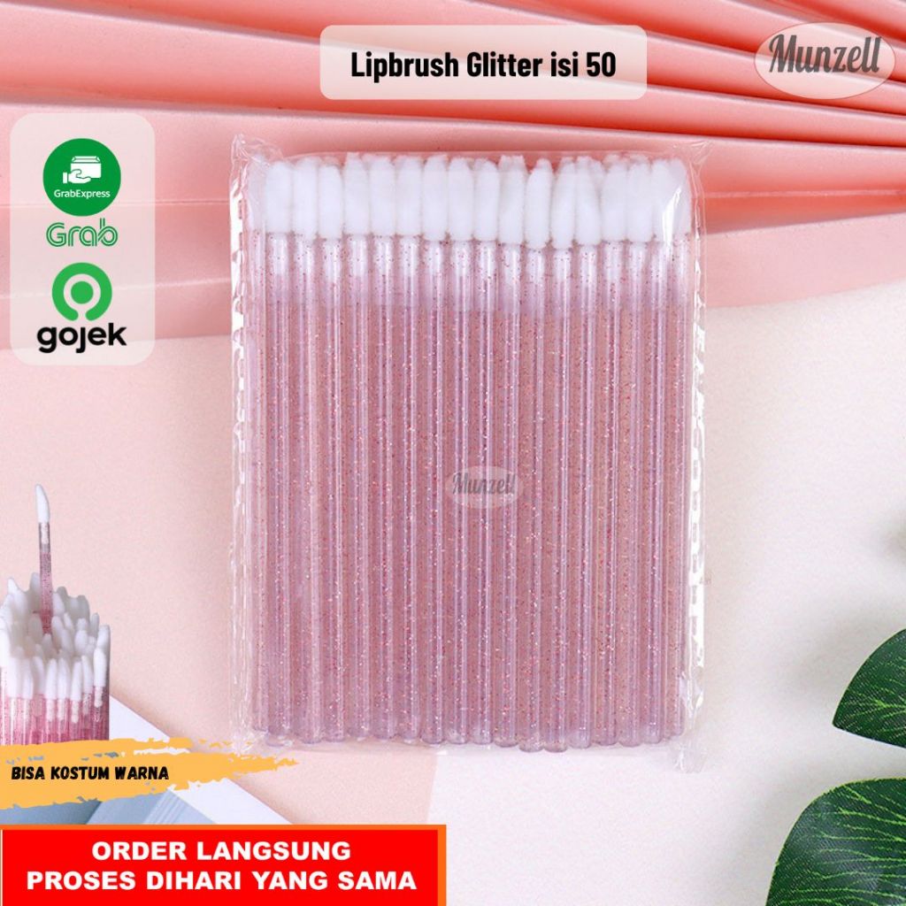 Jual 50Pcs Lip Disposable • Kuas Bibir Sekali Pakai Lip Gloss Wand ...