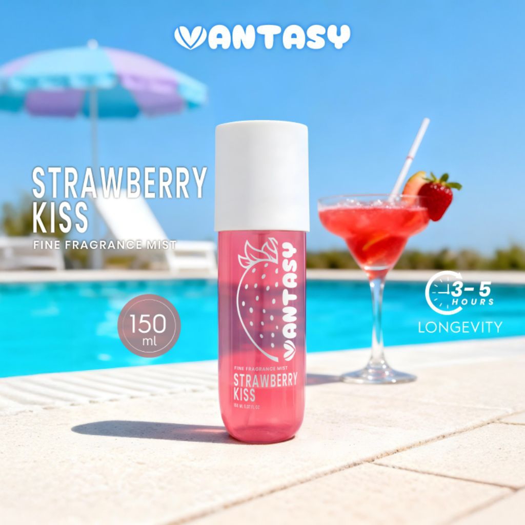 Jual THE VANTASY - Strawberry Kiss 150ml - Body Mist | Shopee Indonesia