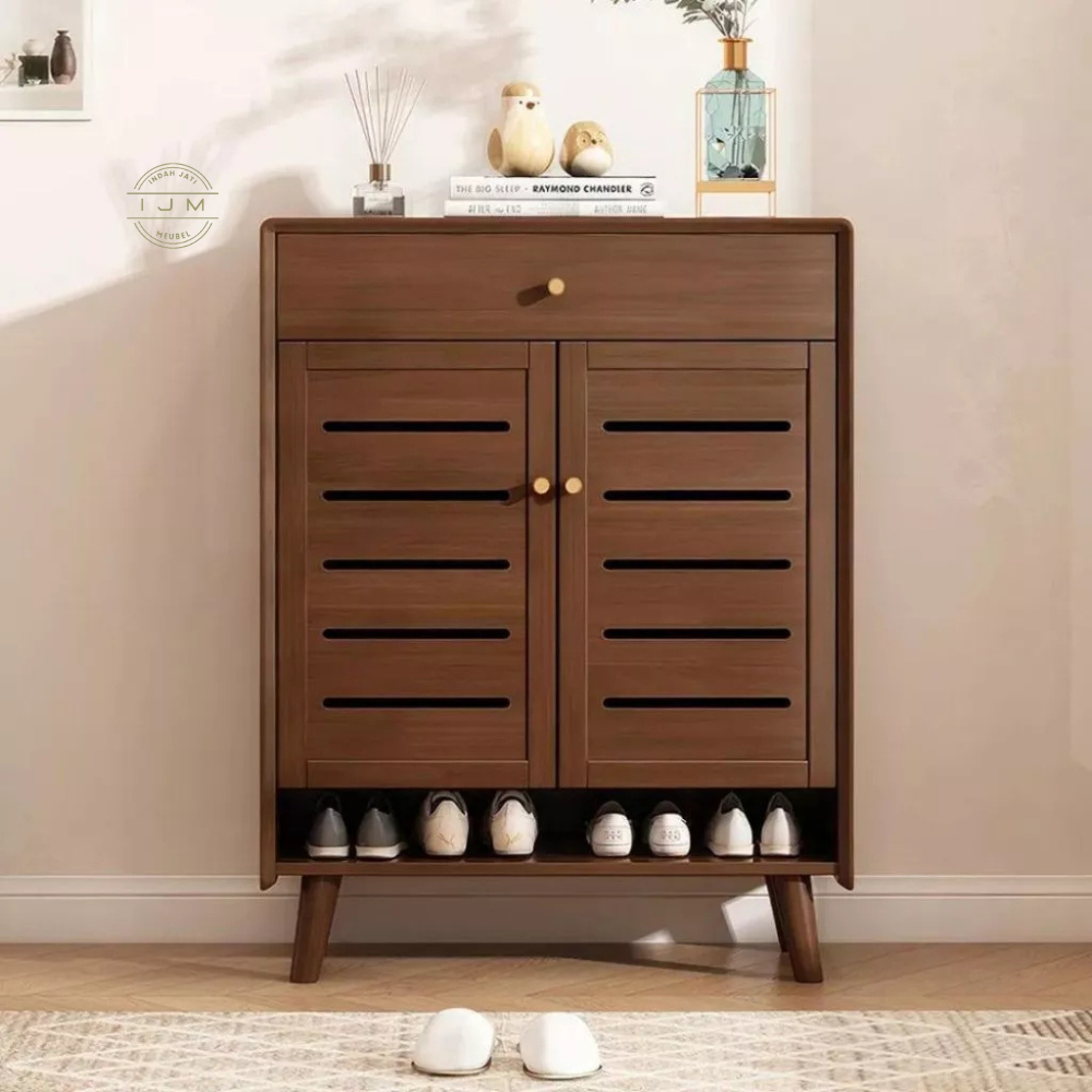 Jual Cabinet Rak Sepatu Retro Minimalis Lemari Penyimpanan Sepatu Jati ...