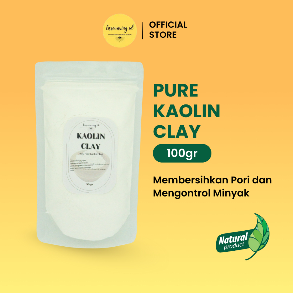 Jual Lissewaxing - Kaolin Clay Murni 100 gr Cosmetic Grade Body Scrub ...