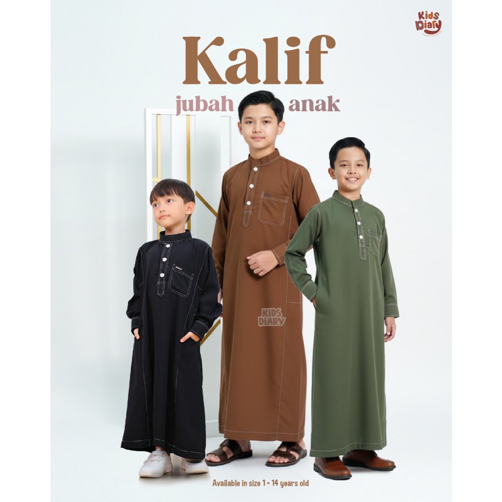 Jual Kids Diary Plus - Jubah Baju Muslim Panjang Anak Soft Luxe Kalif ...