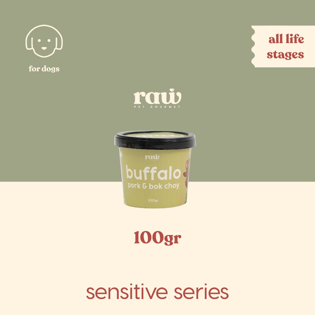 Jual Raw Pet Gourmet Mini Buffalo Pork and Bok Choy 100gr - Dog Food ...