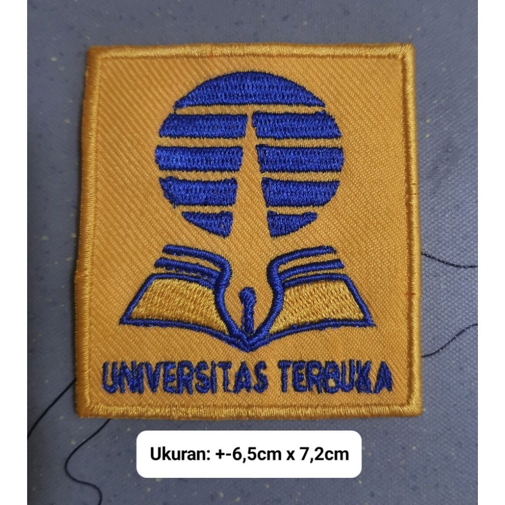 Jual Bordir Logo Universitas Terbuka (UT) Warna Dasar Kuning ukuran ...