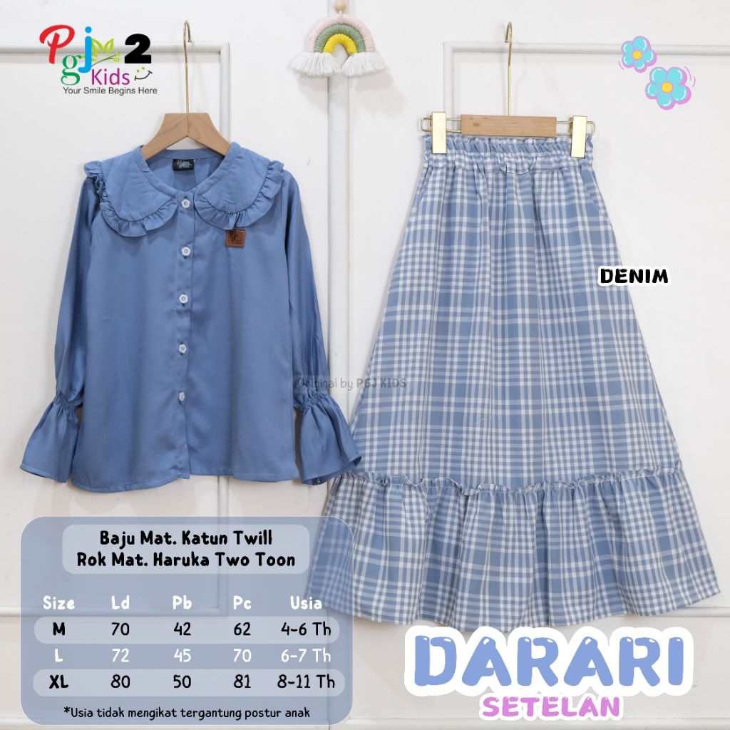 Jual New Dadari setrok anak model vintage one set anak cewek 4-11 tahun ...