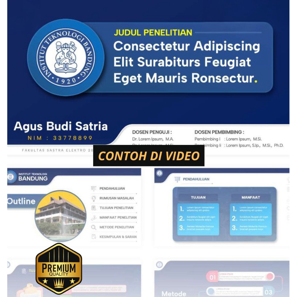 Jual PPT MORP Contoh DiVideo Teknik ITB - Power Point PREMIUM | Shopee ...