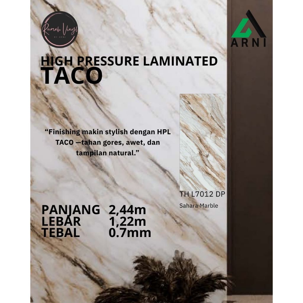 Jual HPL TACO Motif Marble Natural & Mewah High Pressure Laminate ...