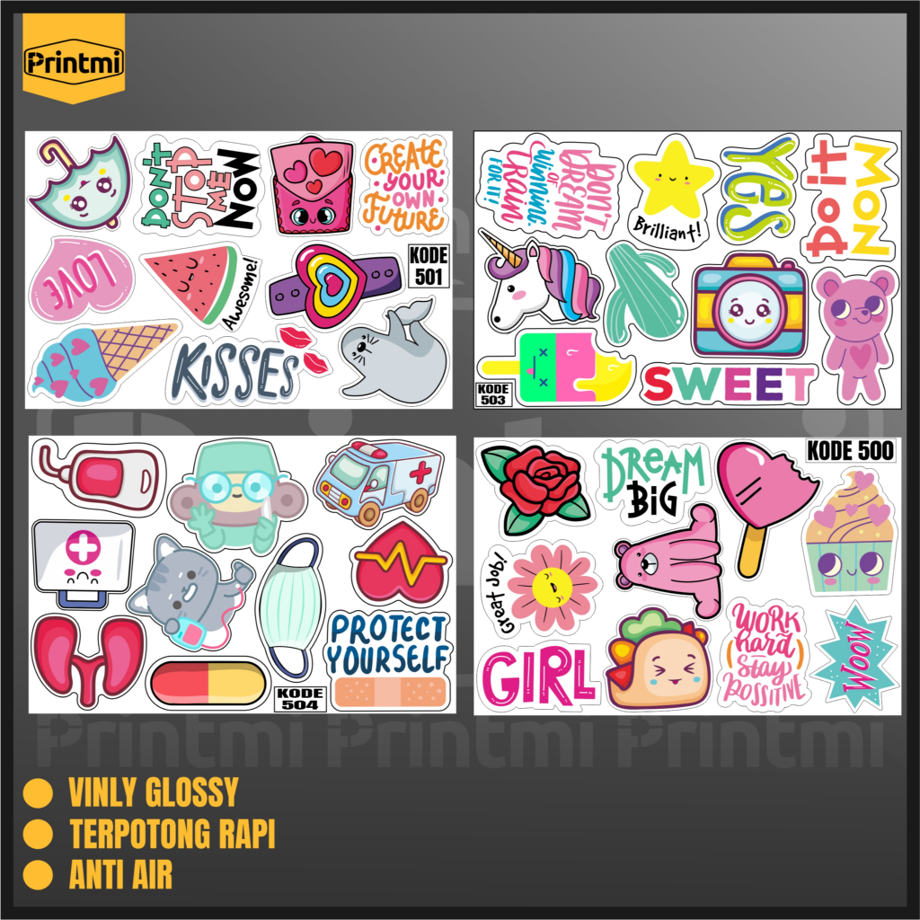 Jual Stiker Pack Lucu Untuk Helm Motor Buku Journal Koper Casing hp ...