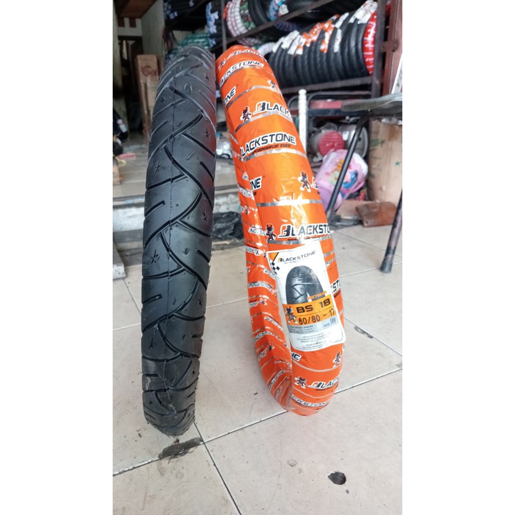 Jual ban cacing ukuran 60/80-17 200-17 merk blackstone | Shopee Indonesia
