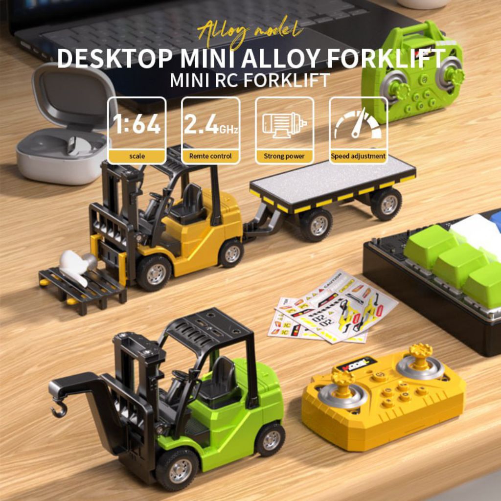 Jual Rc Mini Forklift Mainan Forklift Automatis Remote Control Mobil ...